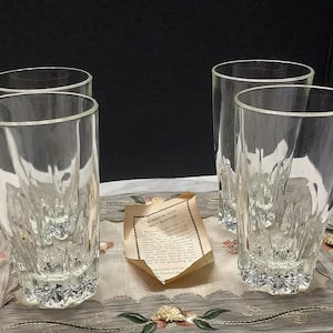 Princess House Crystal Vintage Drinking Glasses Set of 4 Princess House ...