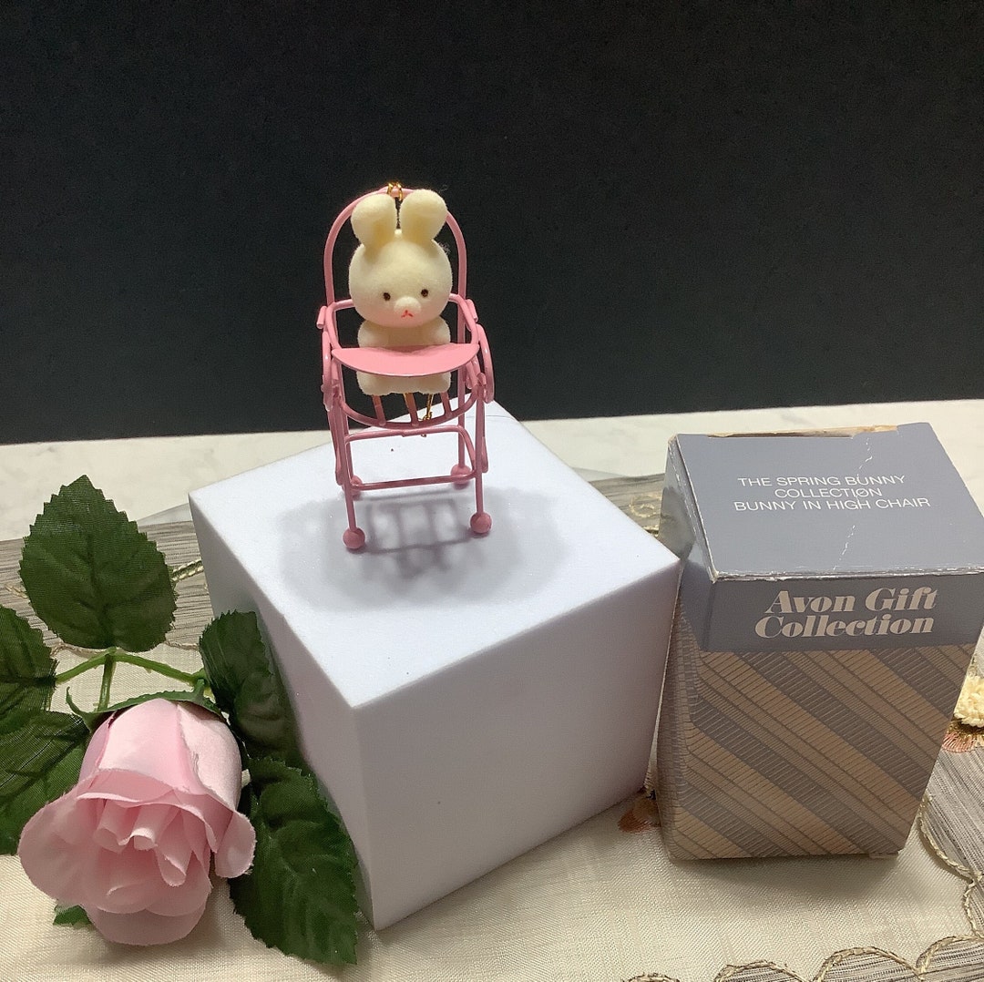 Vintage Avon Spring Collection Bunny in Pink High Chair, Easter ...