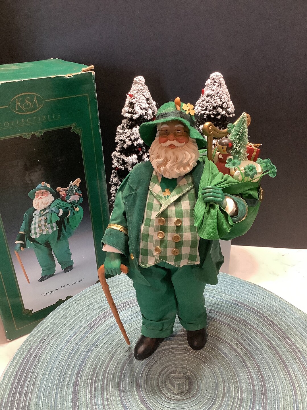 Vintage Kurt Adler KSA Collectibles Fabriche DAPPER Iriish SANTA ...
