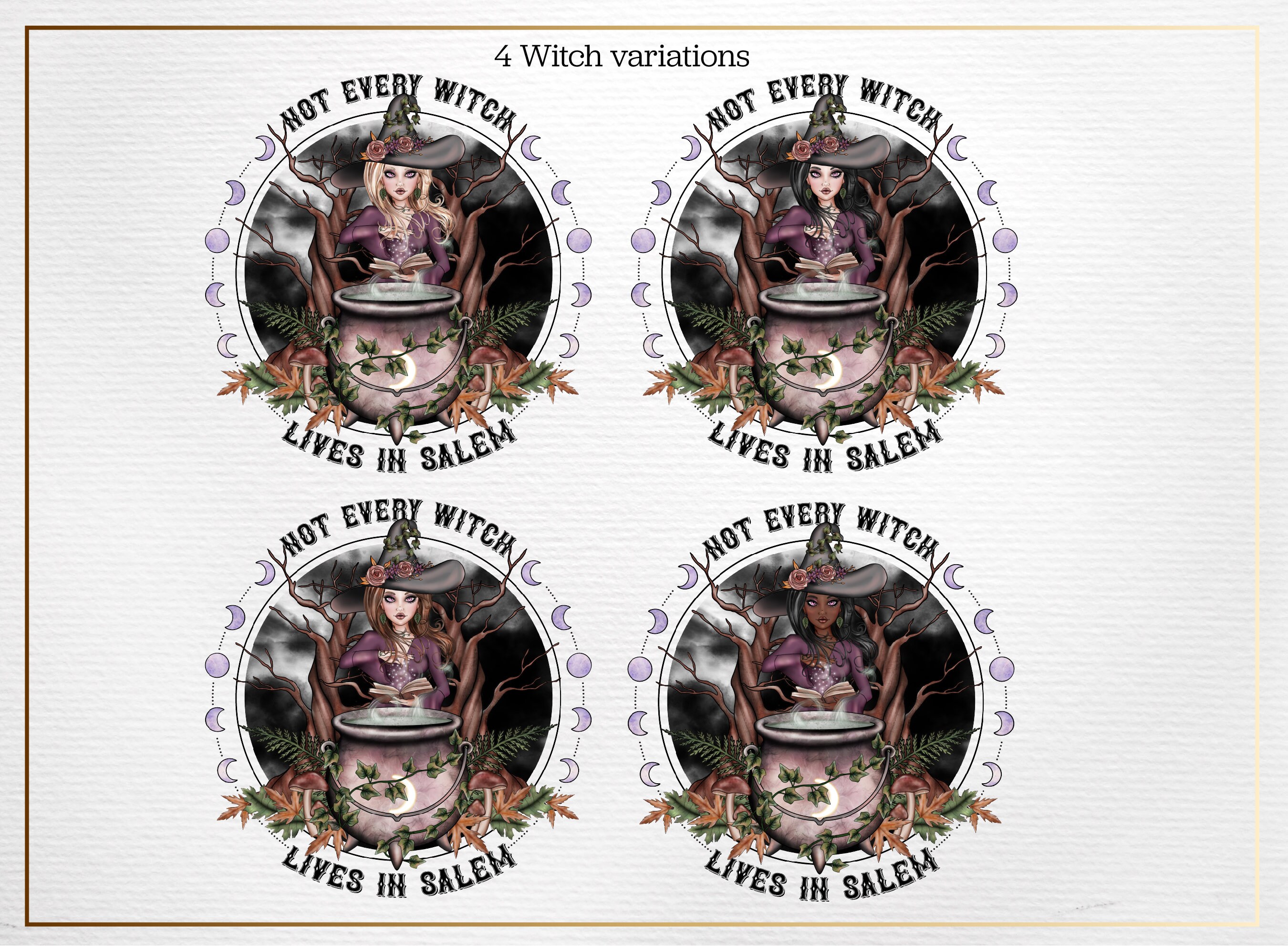 Witch Sublimation Design - 12 X 12 Inches Png File - Halloween ...