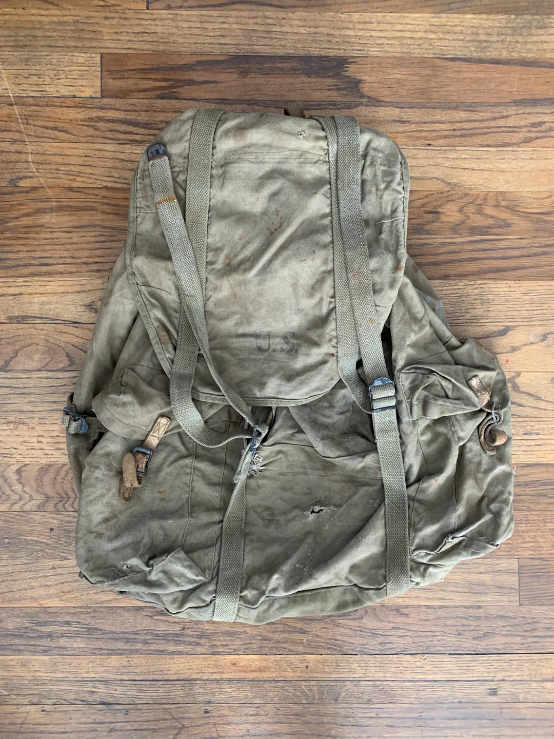 1943 WWII Era Military Rucksack With Stenciling - Etsy