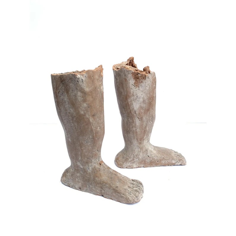 Vintage Rustic Mexican Ceramic Feet Sculpture Fragments - a Pair - Etsy
