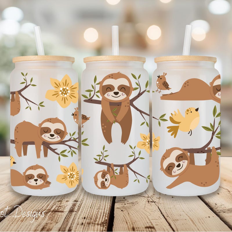 Sloth Uv Dtf Transfer - Etsy