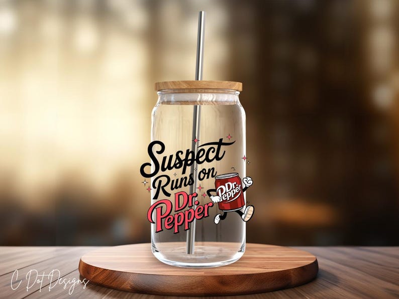 Suspect Runs on DP - UV DTF Decal - Glass Can | Tumbler Decal | Coffee ...