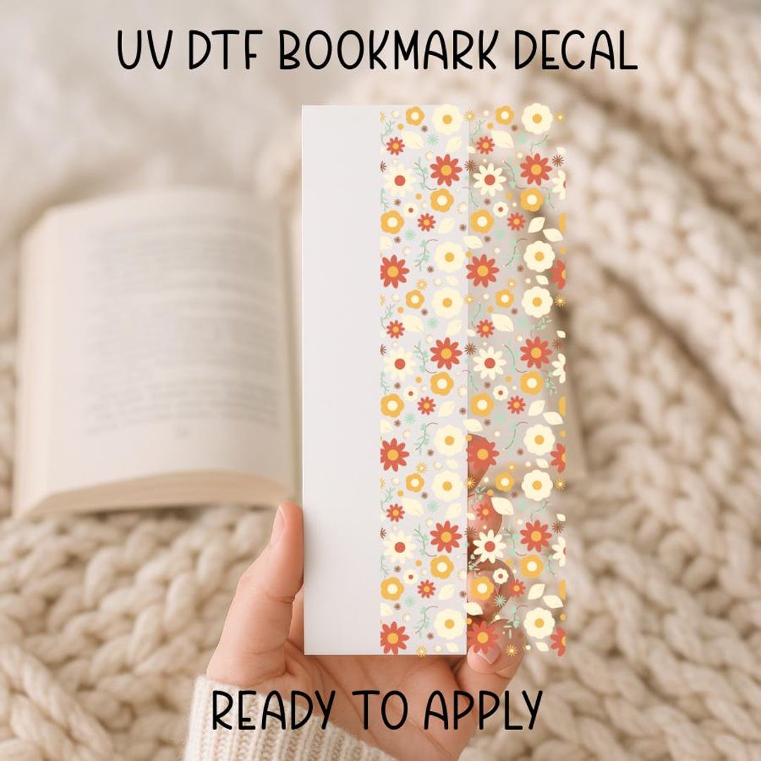 Fall Daisies UV DTF Bookmark Decal - Ready to Apply | DIY Acrylic ...