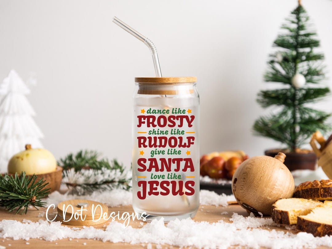 Dance Like Frosty - Christmas UV DTF Decal - Glass Can | Tumbler Decal ...
