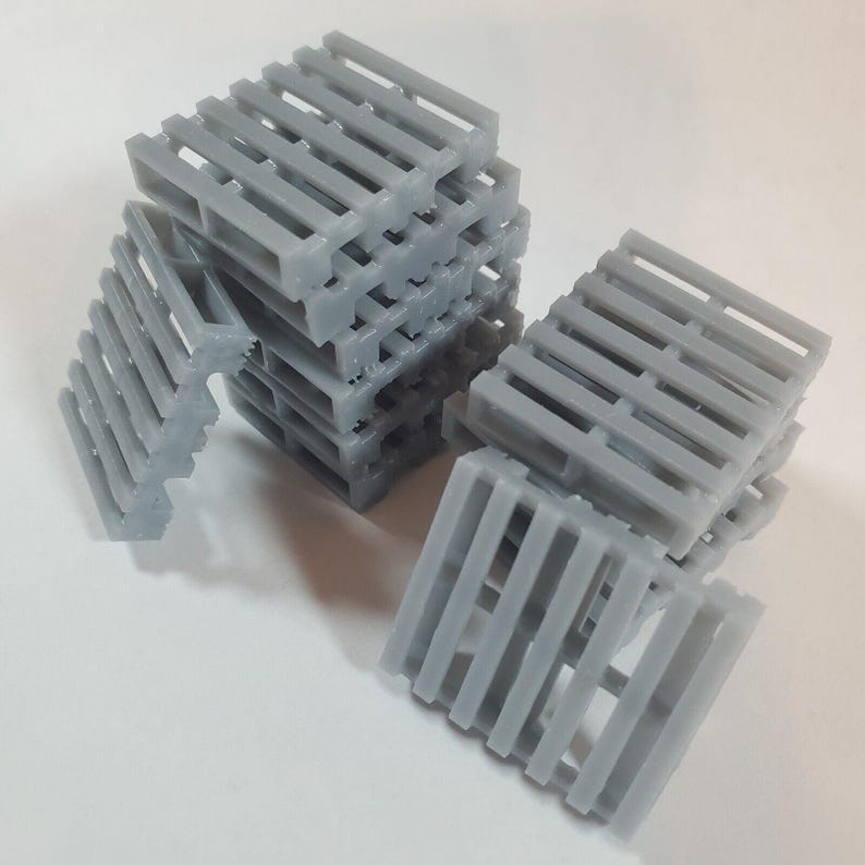 HO Scale Pallets for Model Railroad Diorama 40X48 Scale Inches 24 Pack ...