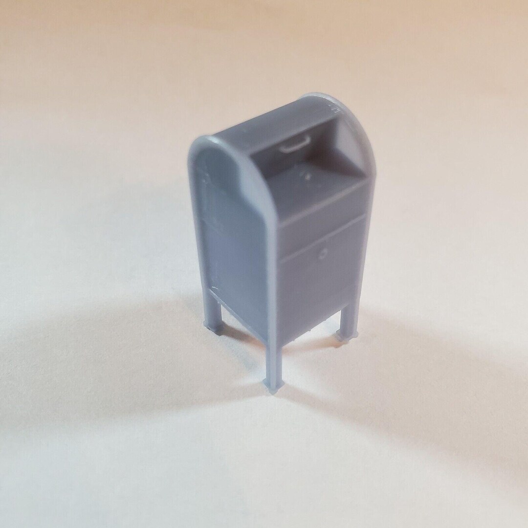 HO Scale (1:87) USPS Mail Collection Box 6-pack for Model Railroad ...