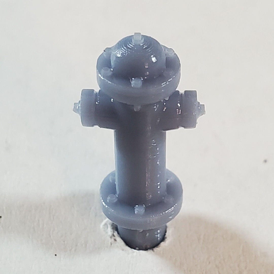 O Scale (1:48) Fire Hydrant Style 2 for Model Railroad Diorama 12 Pack ...