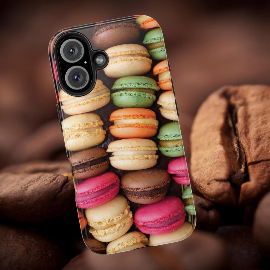 Macaron Lover iPhone Case, Bakery Theme Phone Cover, Cute Dessert ...