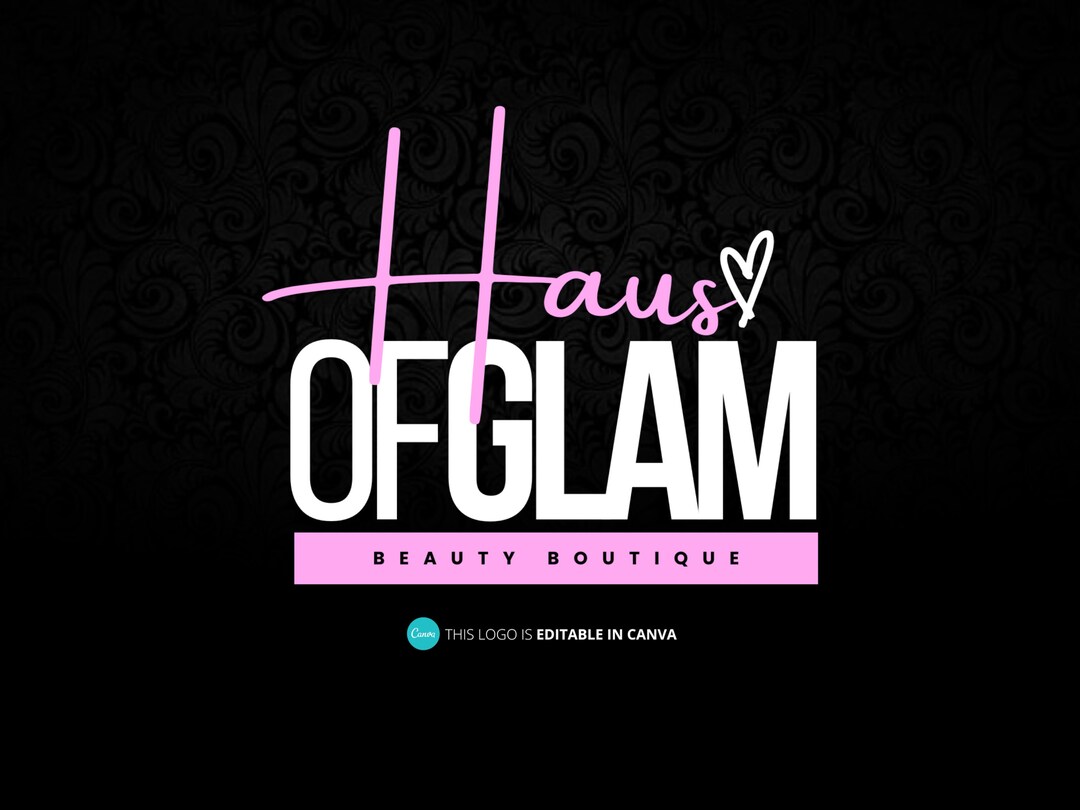 DIY Beauty Logo, Pink Boutique Logo Template, Nail Logo, Hair Logo, MUA ...