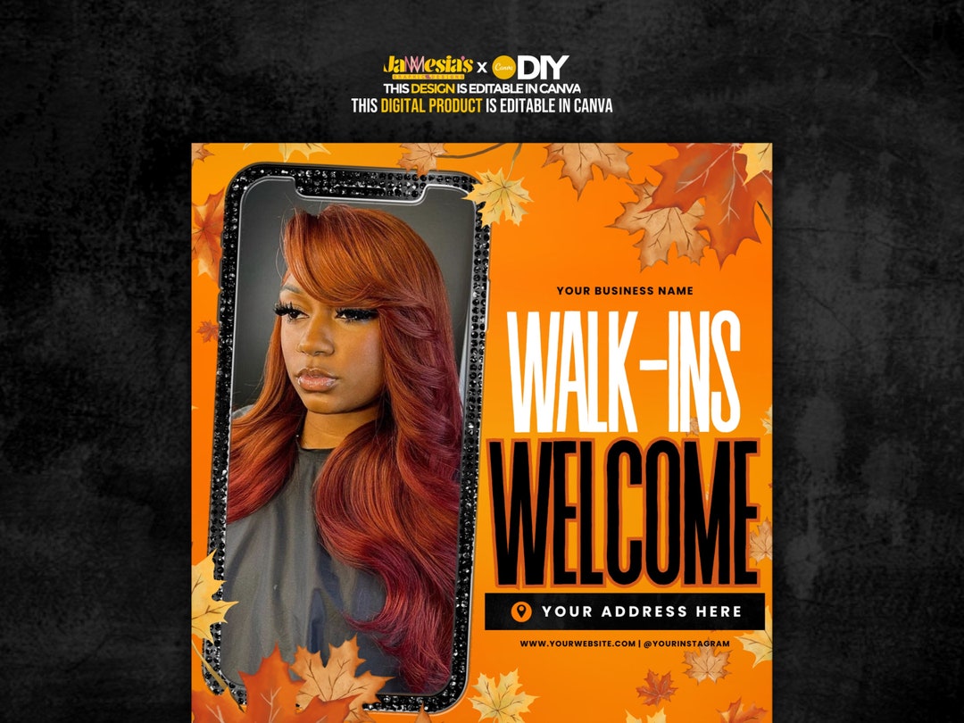 Walk-ins Available Flyer Appointment Flyerwalk-in - Etsy