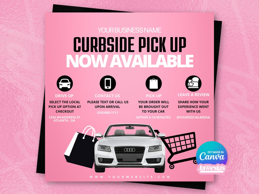 Local Pickup Flyer Business Curbside Order Boutique Hair Makeup Nail ...