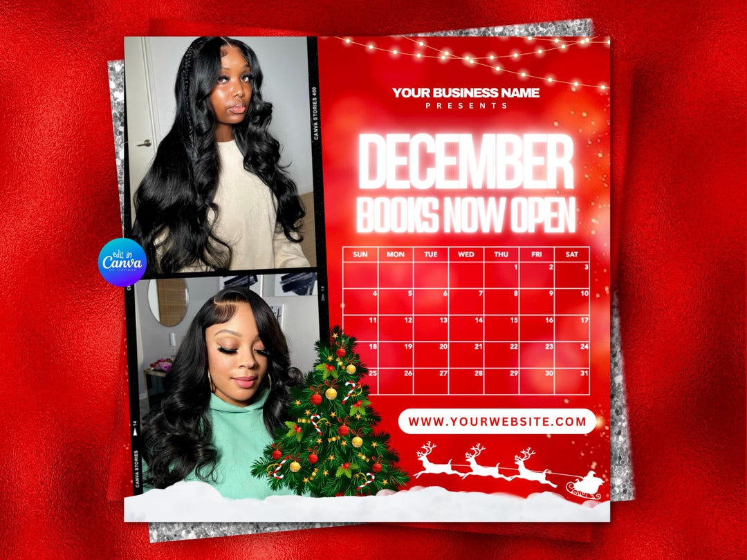 December Bookings, December Booking Flyer, Christmas Booking Flyer - Etsy