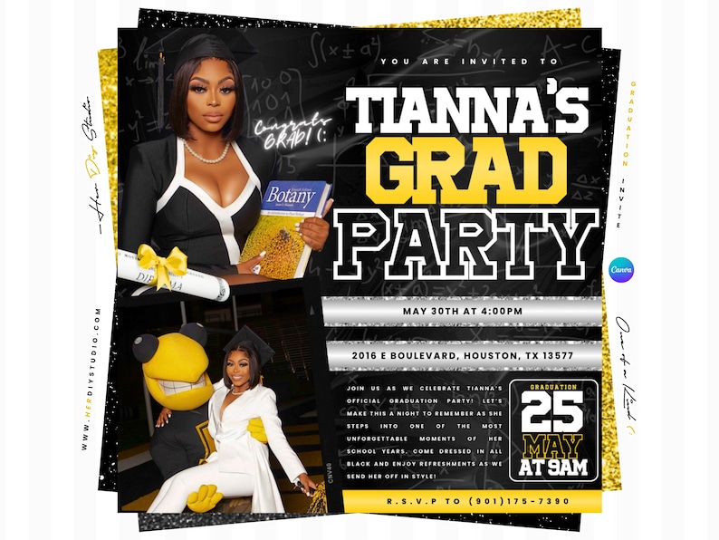 Graduation Flyer Template - Etsy