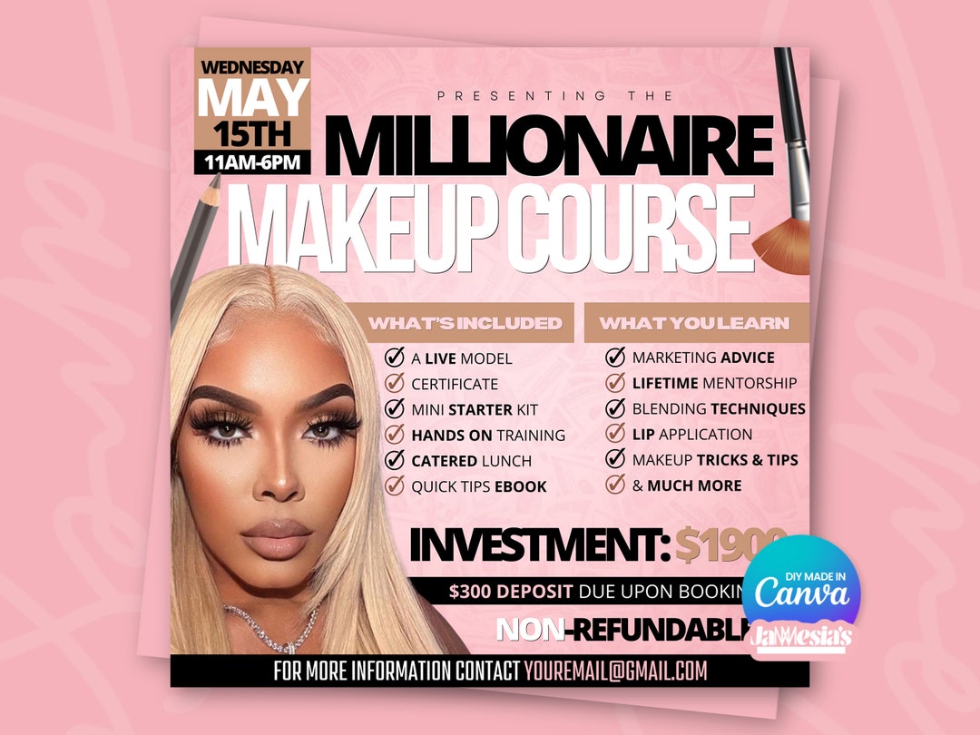 MUA Course Flyer , DIY Makeup Class Flyer , Instagram Flyer , Canva ...