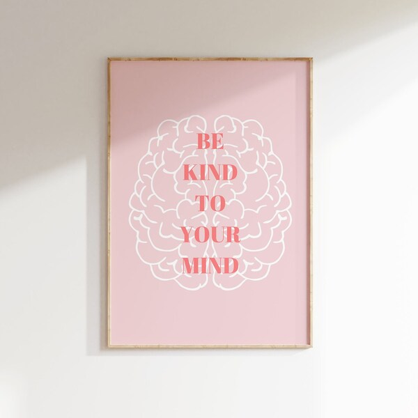 Be Kind to Your Mind Poster - Etsy