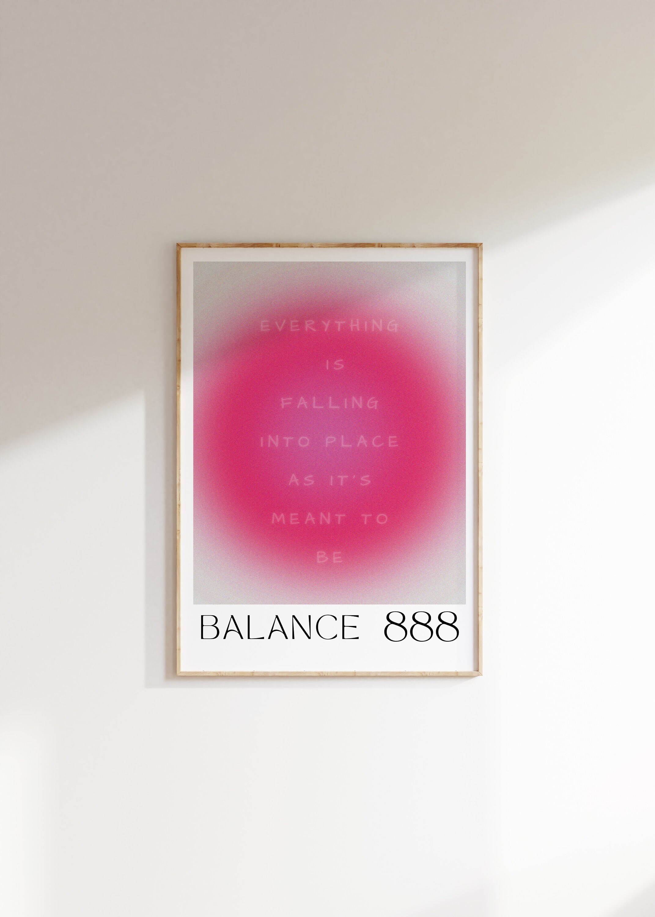 BALANCE 888 AURA Print Angel Numbers Wall Poster Spiritual - Etsy