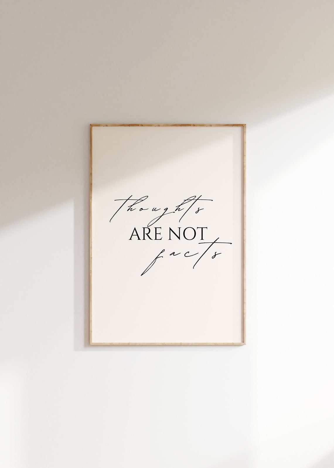 THOUGHTS Are NOT FACTS Poster Therapy Decor Mindful Art Zen - Etsy