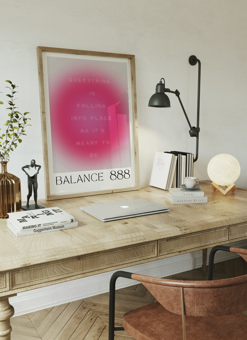 BALANCE 888 AURA Print Angel Numbers Wall Poster Spiritual - Etsy