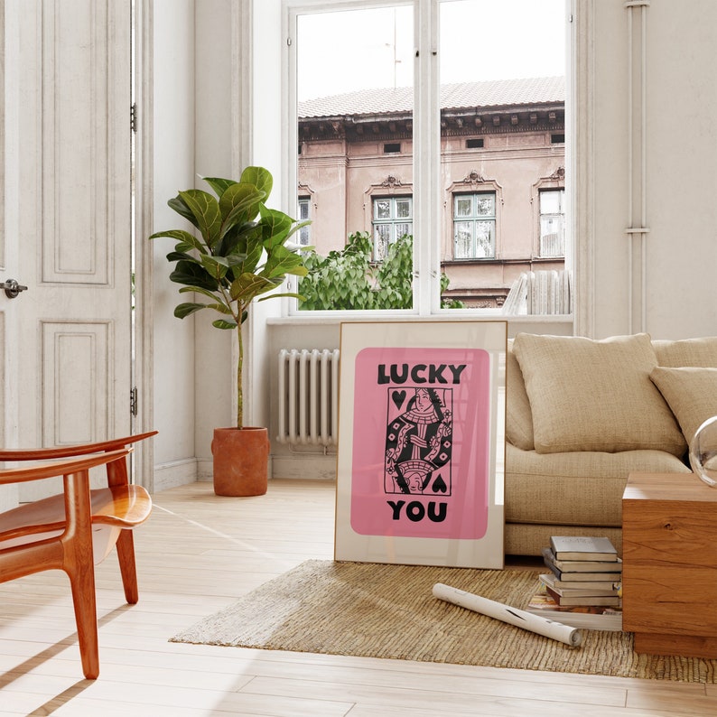Lucky You Printable Wall Art Aesthetic Art Print Card Print - Etsy