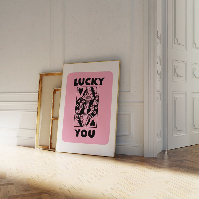 Lucky You Printable Wall Art Aesthetic Art Print Card Print - Etsy
