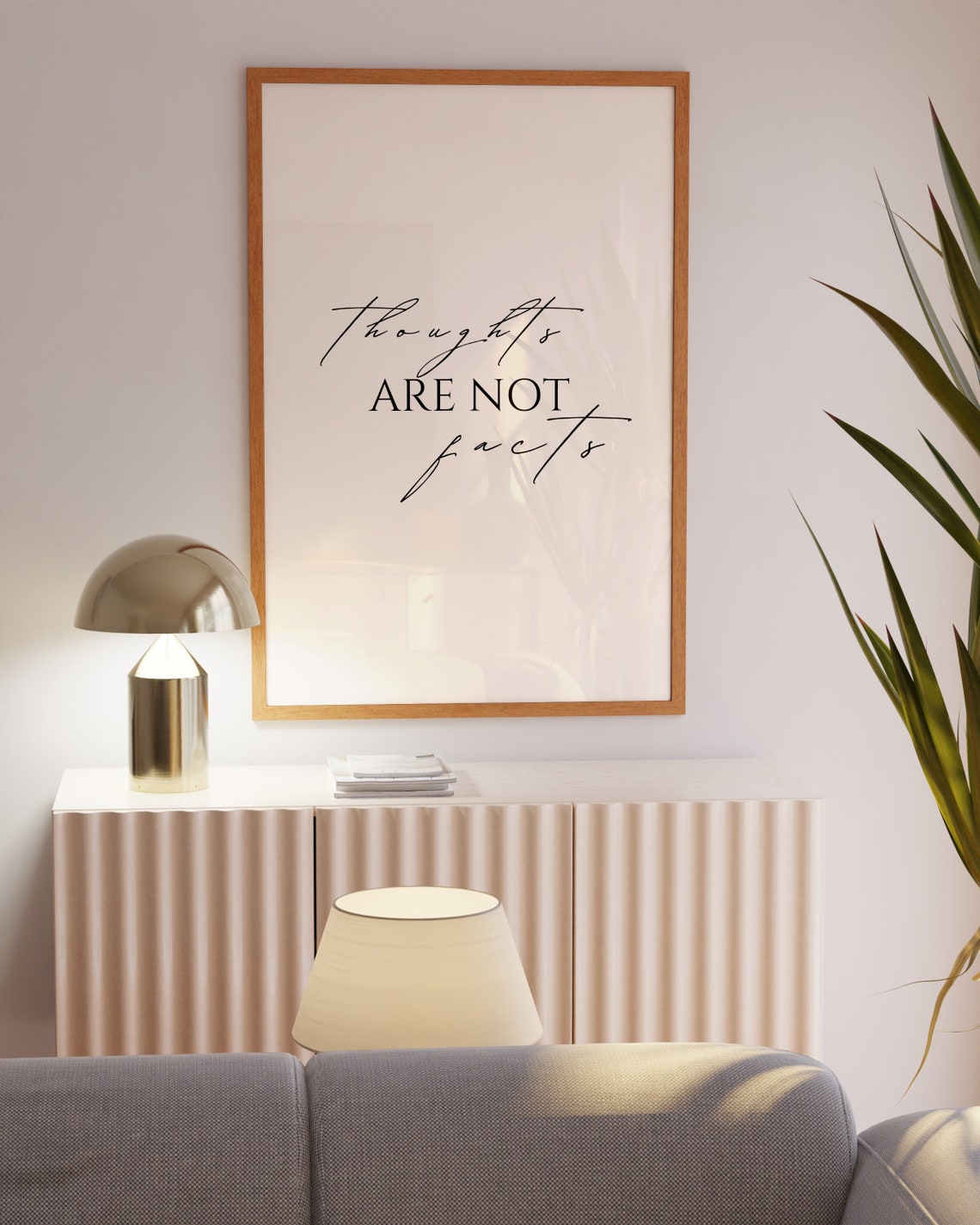 THOUGHTS Are NOT FACTS Poster Therapy Decor Mindful Art Zen - Etsy
