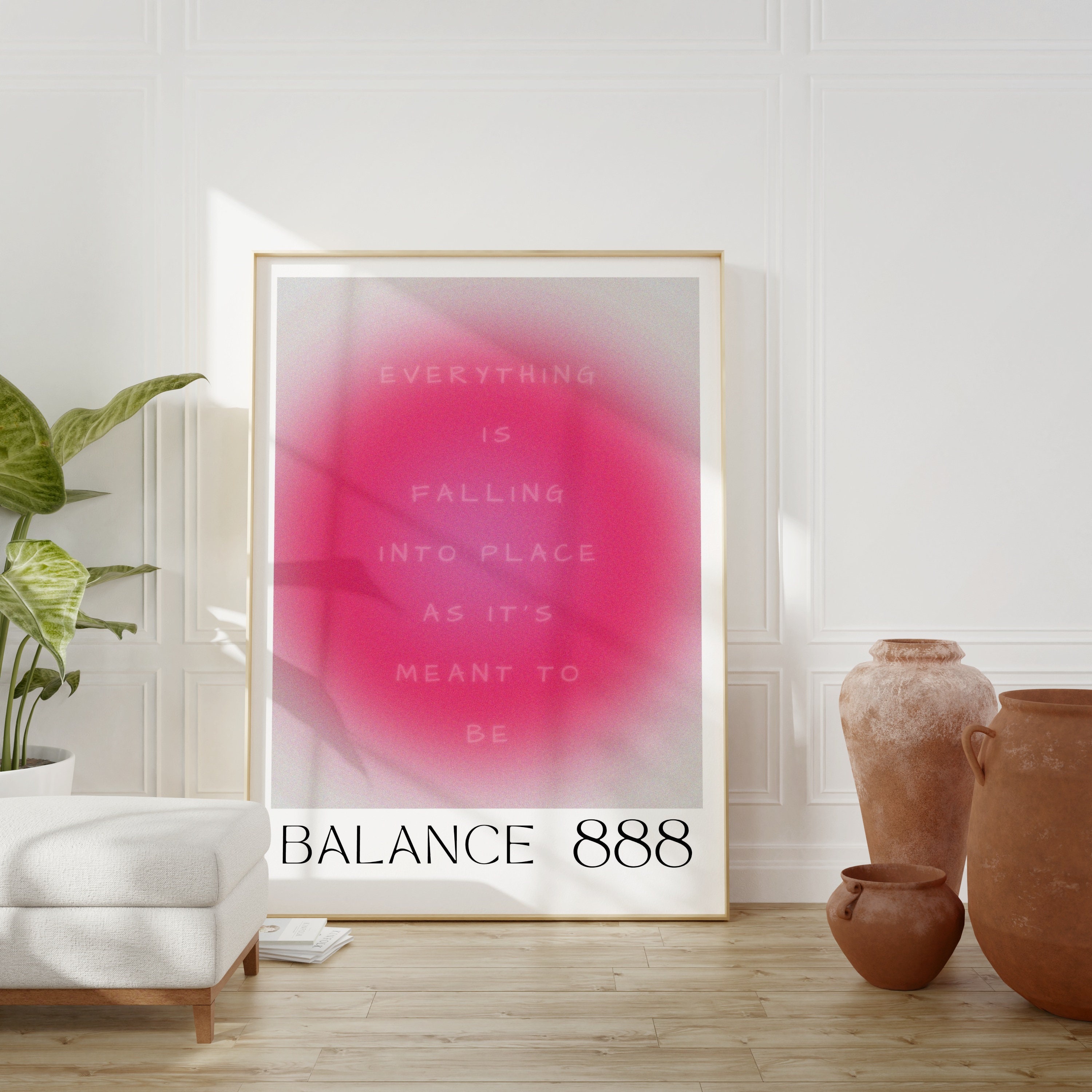 BALANCE 888 AURA Print Angel Numbers Wall Poster Spiritual - Etsy