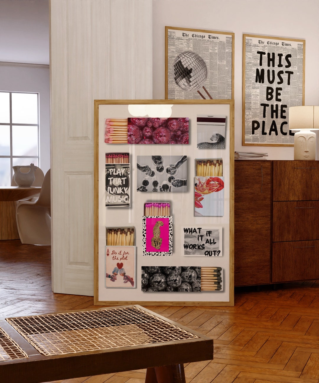 Trendy Matchbox Print Trendy Matches Poster Retro Matchbook Wall Art ...