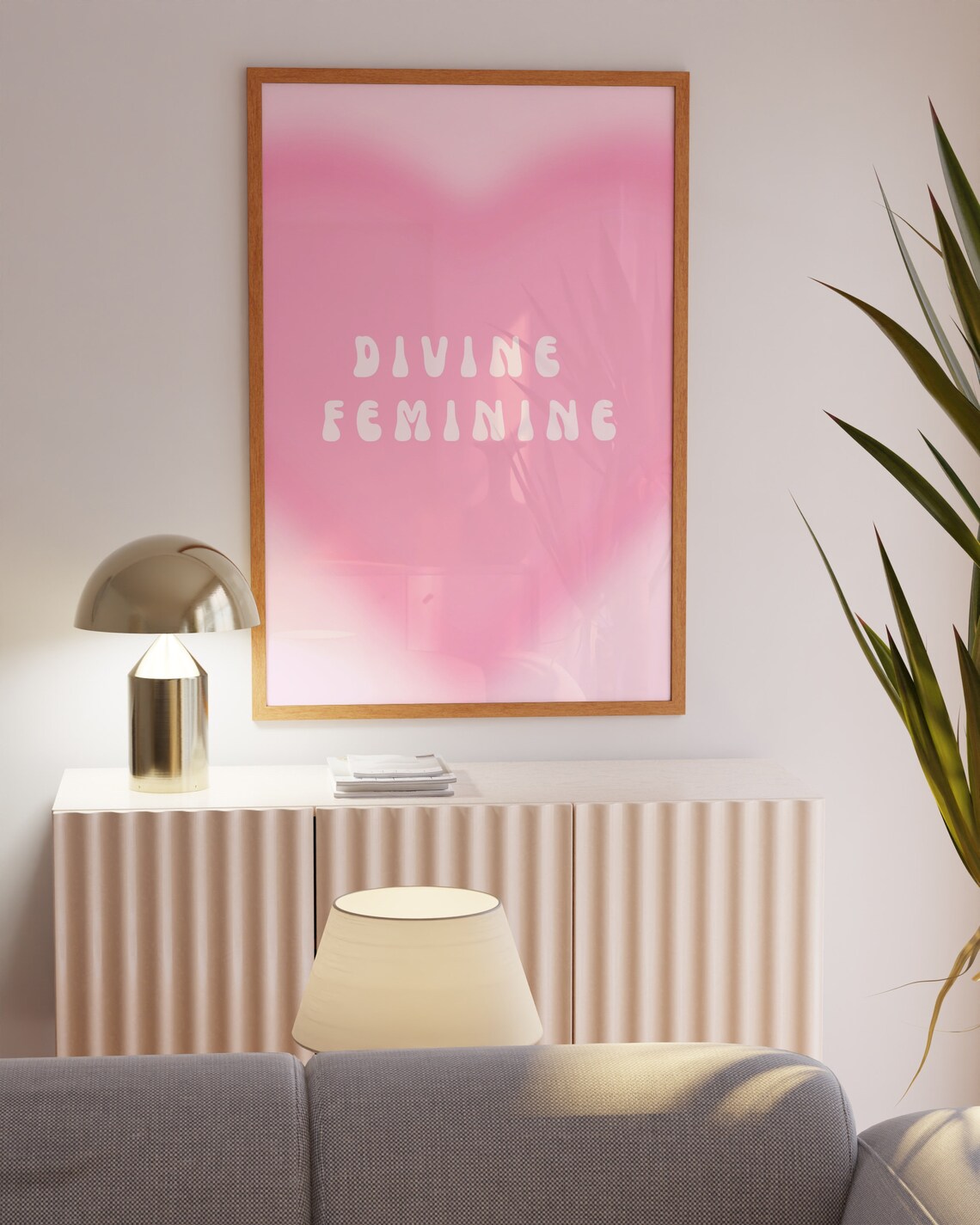 Divine Feminine Printable Wall Art Spiritual Art Print Pink - Etsy