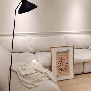 You Look so Good-retro Trendy GUEST CHECK Wall Art|bar Cart Art|preppy ...