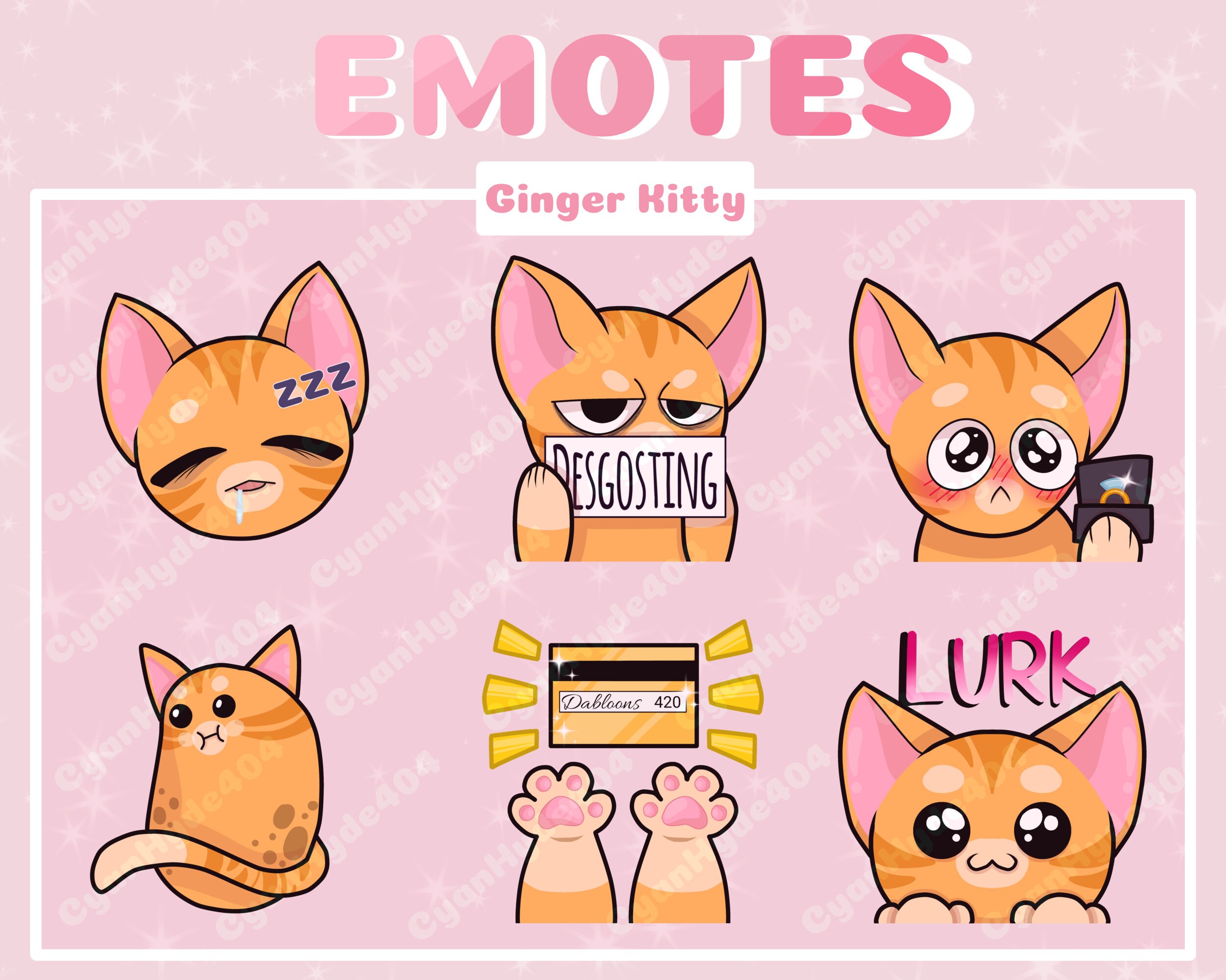 22 Kawaii Aesthetic Cat Emote Set Twitch & Discord - Etsy