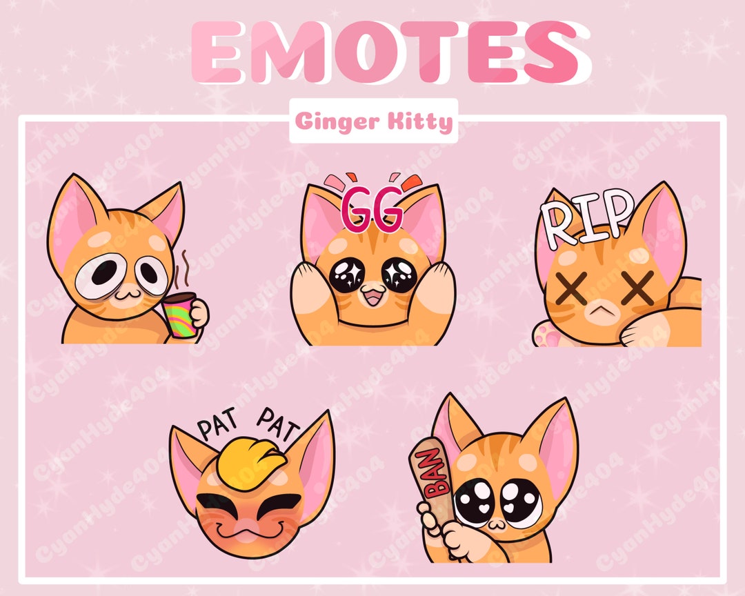22 Kawaii Aesthetic Cat Emote Set Twitch And Discord Etsy