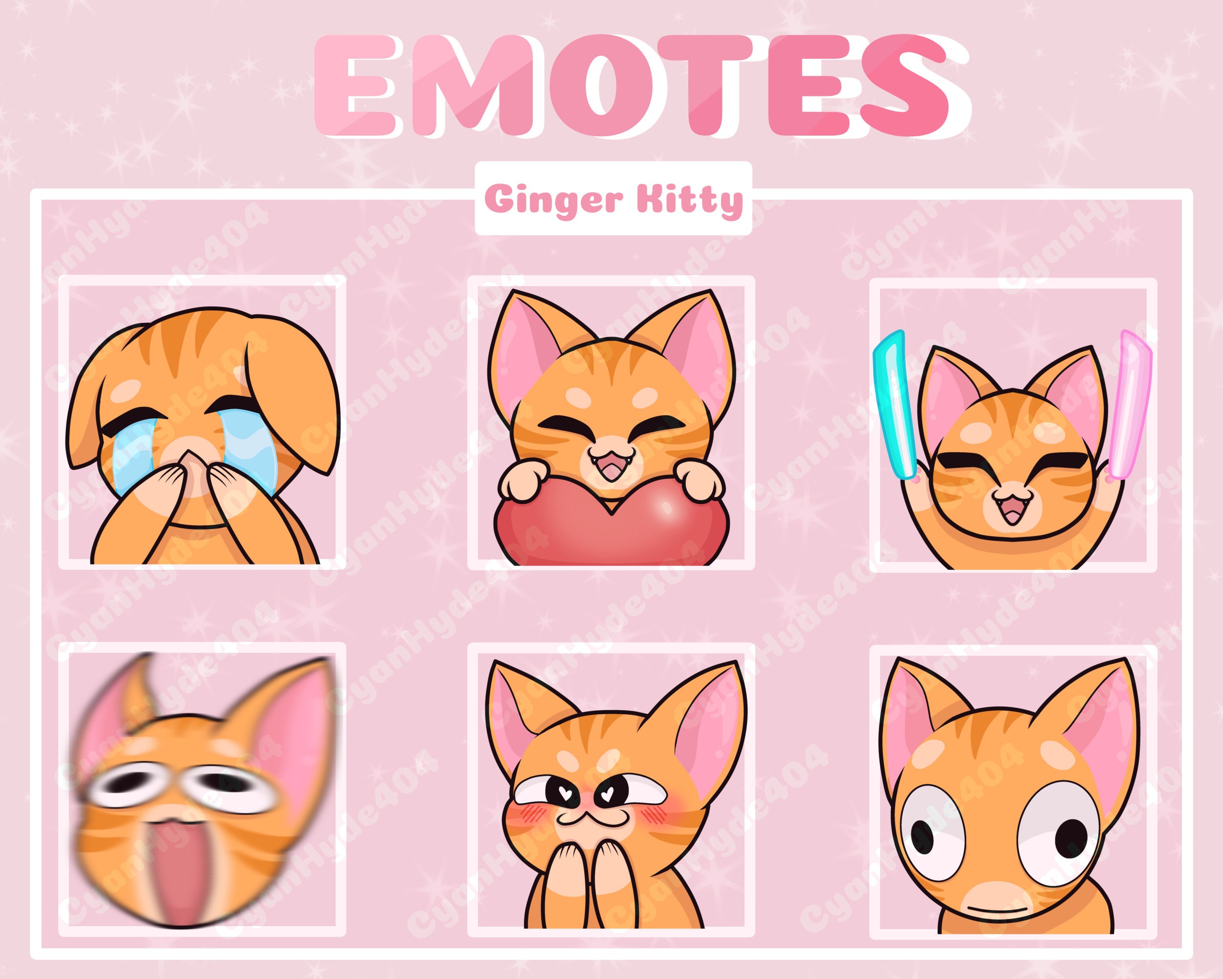 22 Kawaii Aesthetic Cat Emote Set Twitch & Discord - Etsy