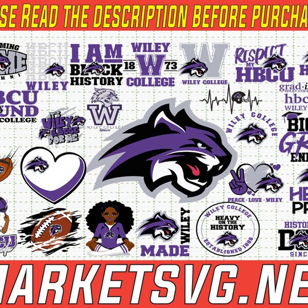 Wiley College Logo Svg - Etsy