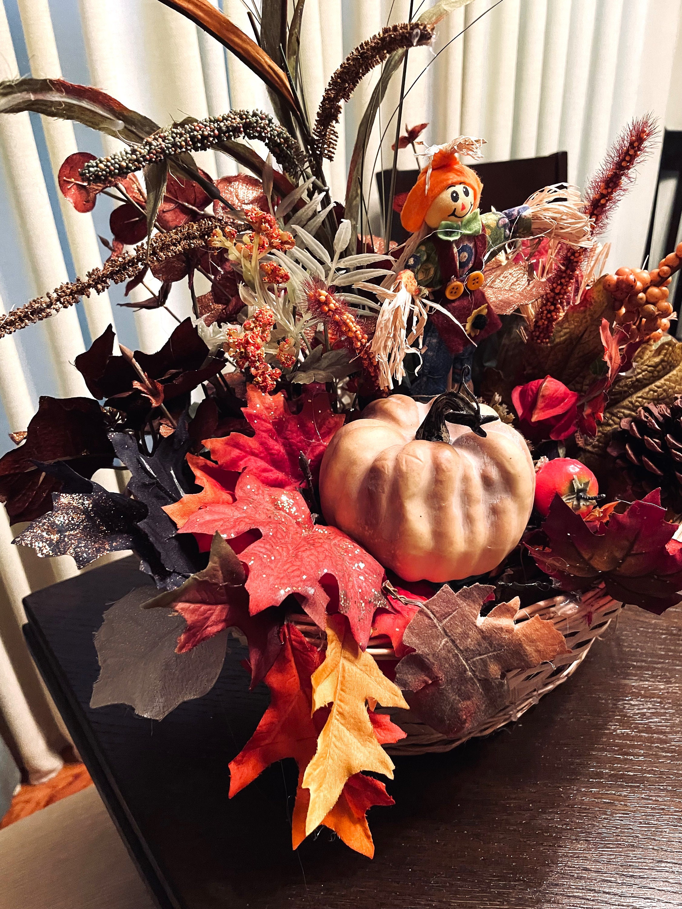 Fall Scarecrow Harvest Basket - Etsy