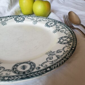 Bee Symbol Napoleon French Antique Dinner Plate, Green W Garlands ...