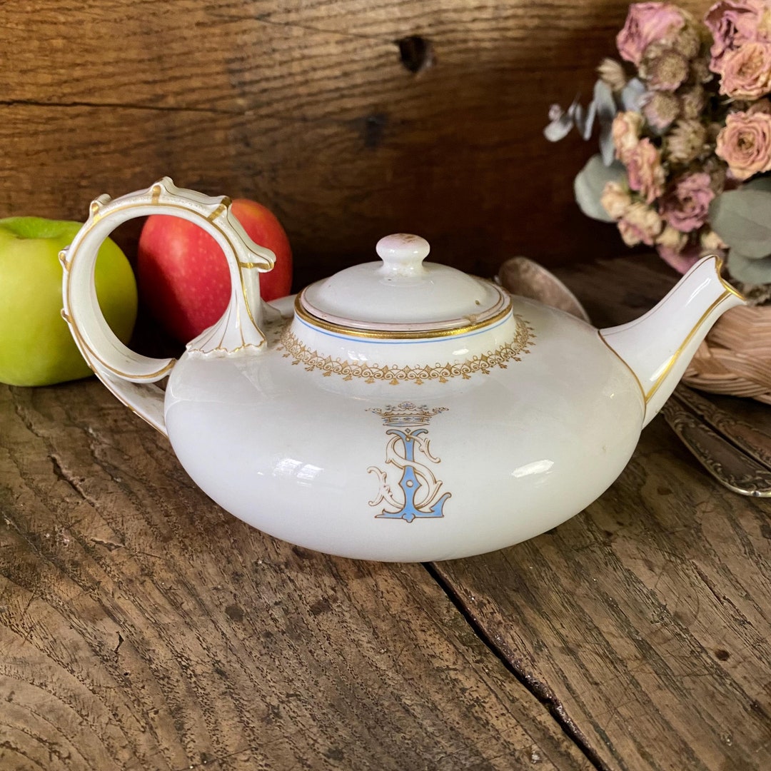 Antique 19thc Sevres France Porcelain Teapot C1874, 2nd Qual, French ...