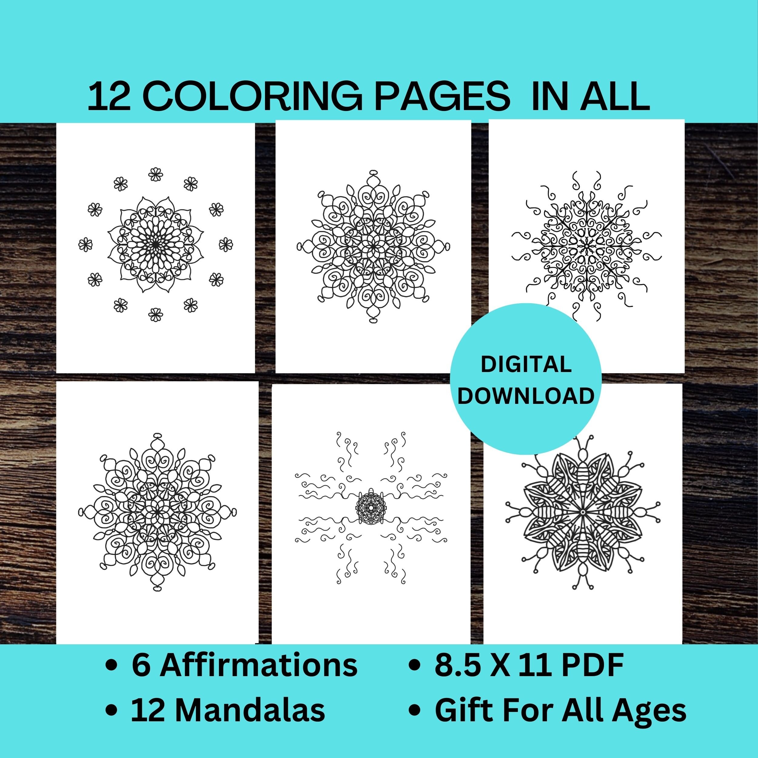 Zen Coloring Pages: 10 Coloring Pages. Manifest Self Love Activity and ...