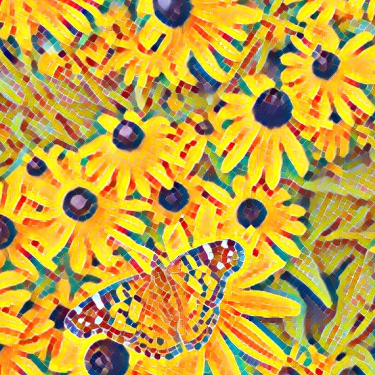 Butterfly Garden Poster: Printable Abstract Floral Wall Art. - Etsy