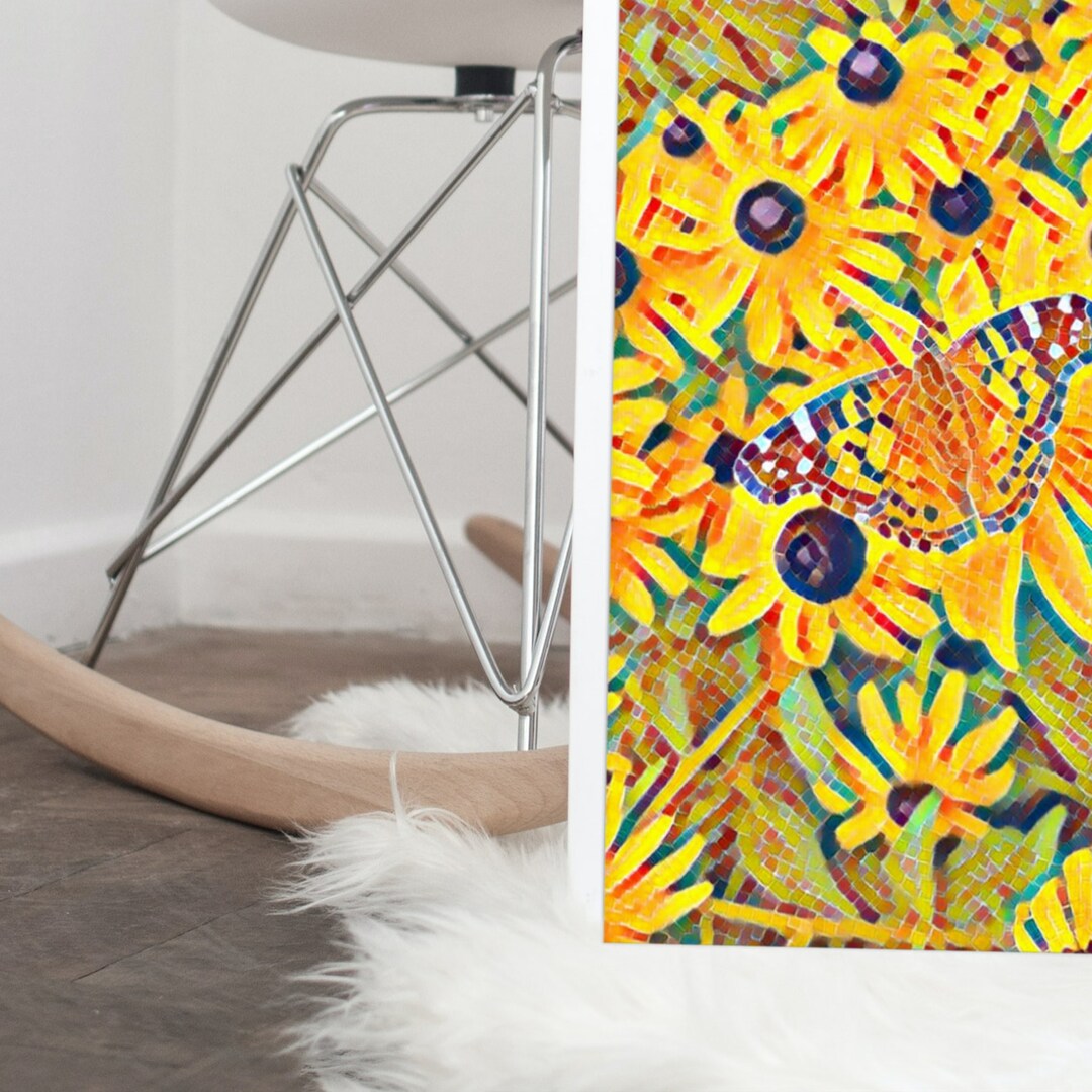 Butterfly Garden Poster: Printable Abstract Floral Wall Art. - Etsy