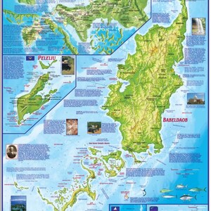 Palau Laminated Wall Map - Etsy