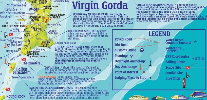 British Virgin Islands BVI Laminated Wall Map - Etsy
