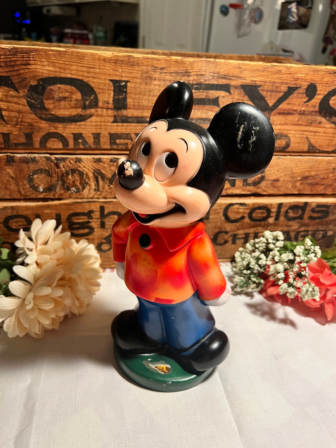 Vintage Mickey Mouse Piggy Bank - Etsy