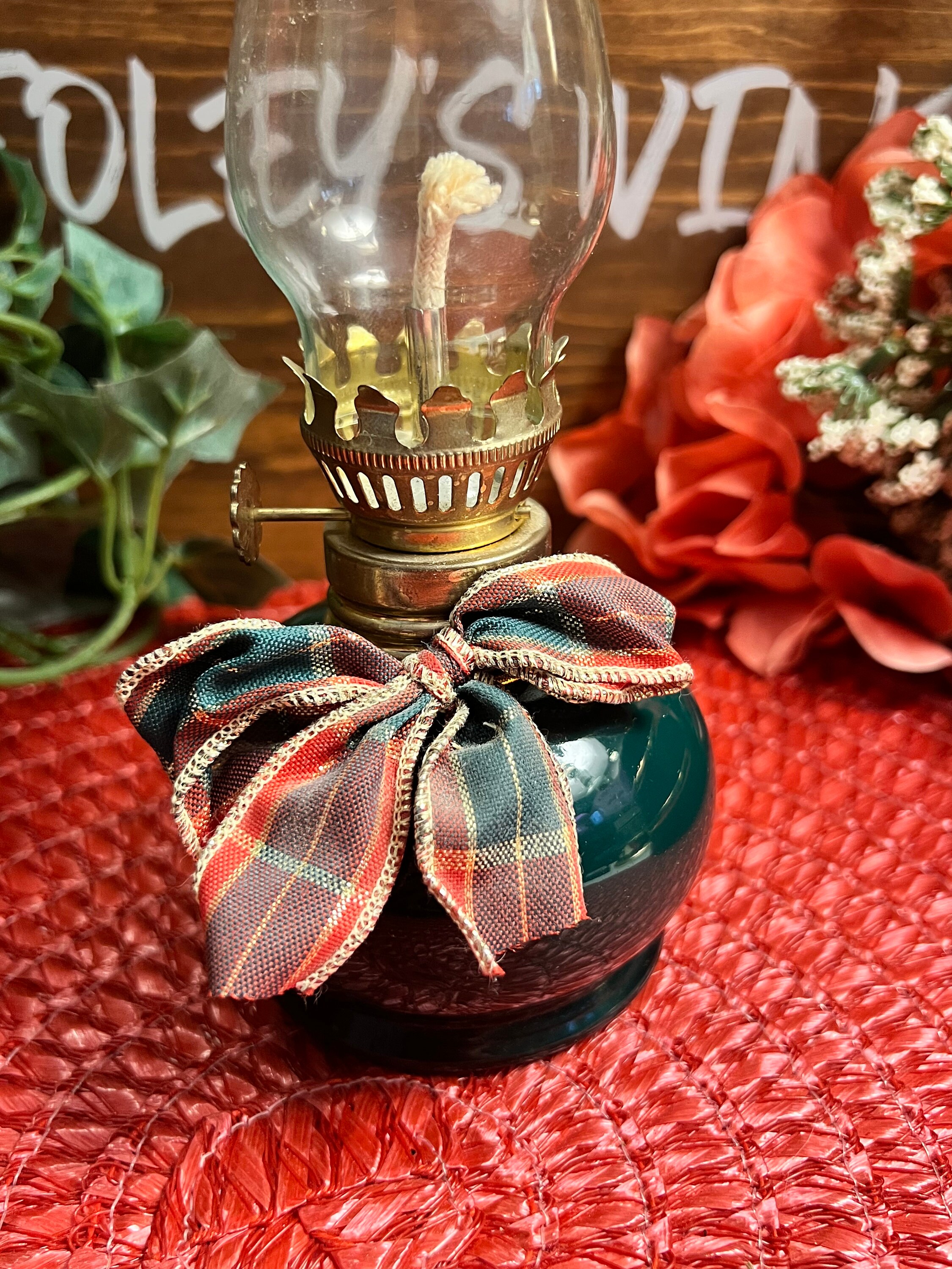 Vintage Lamplight Farms Glass Oil Lamp. - Etsy
