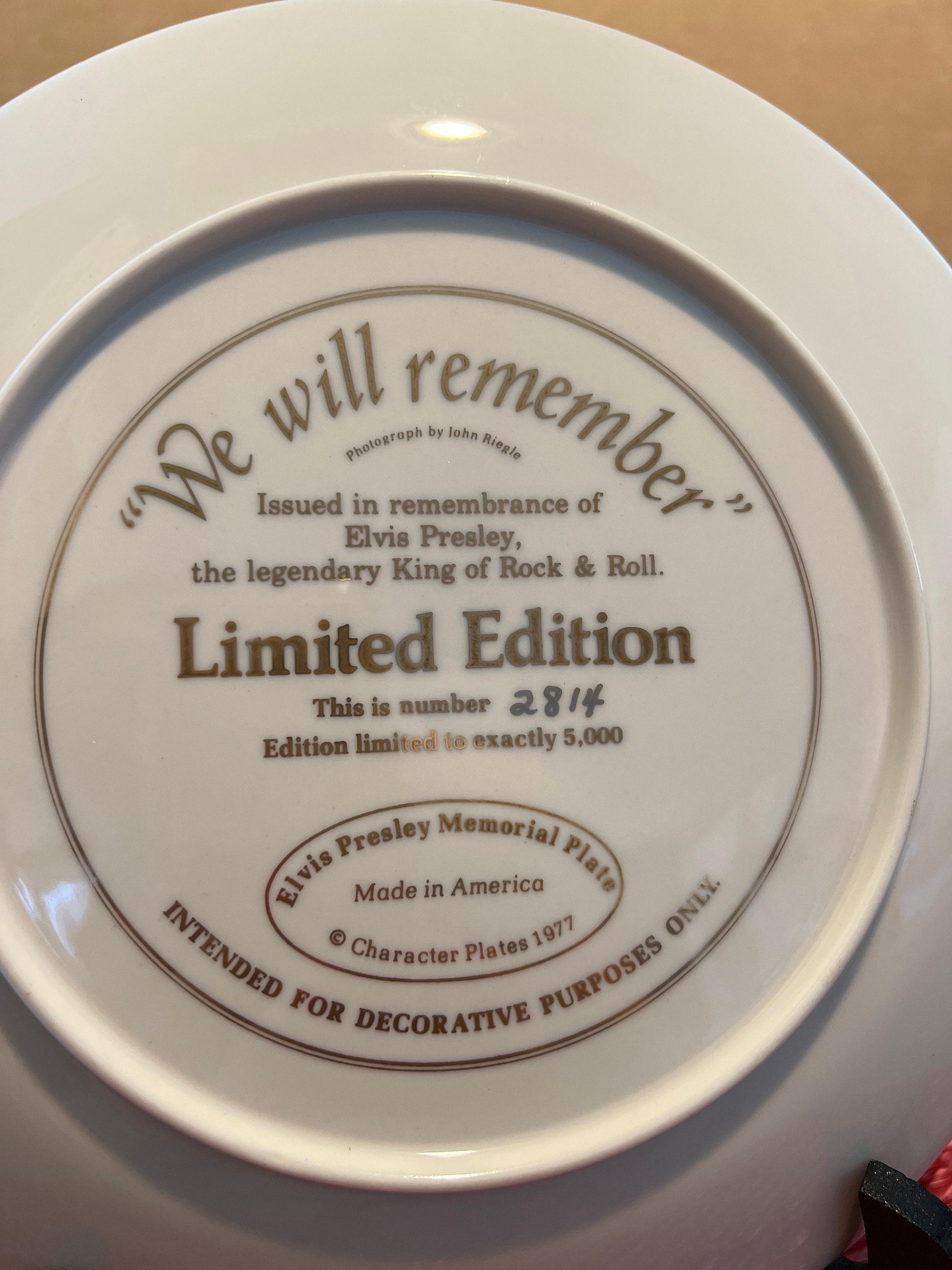 Vintage Elvis Presley Collectible Plate - “we Will Remember” - Etsy
