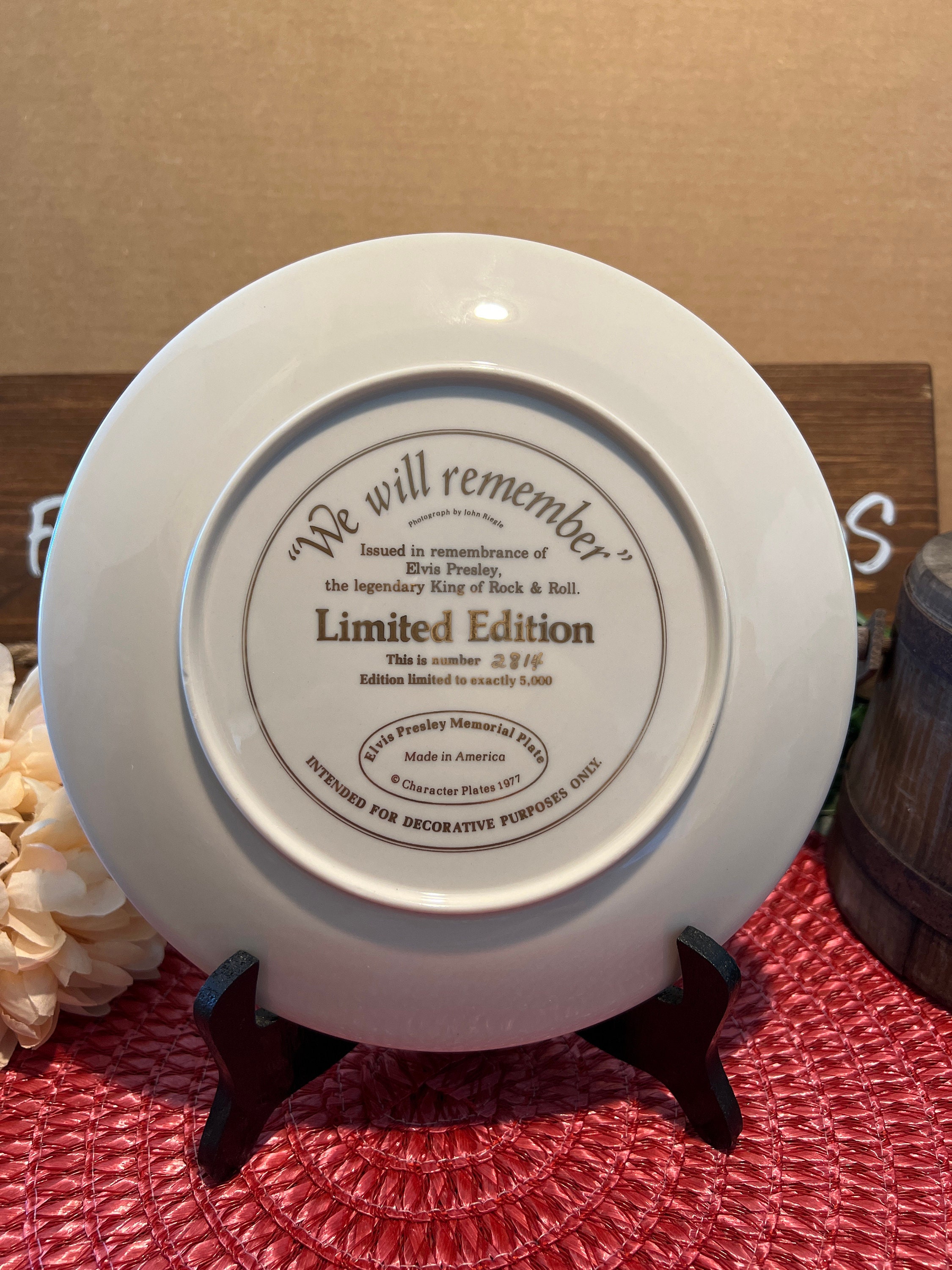 Vintage Elvis Presley Collectible Plate - “we Will Remember” - Etsy