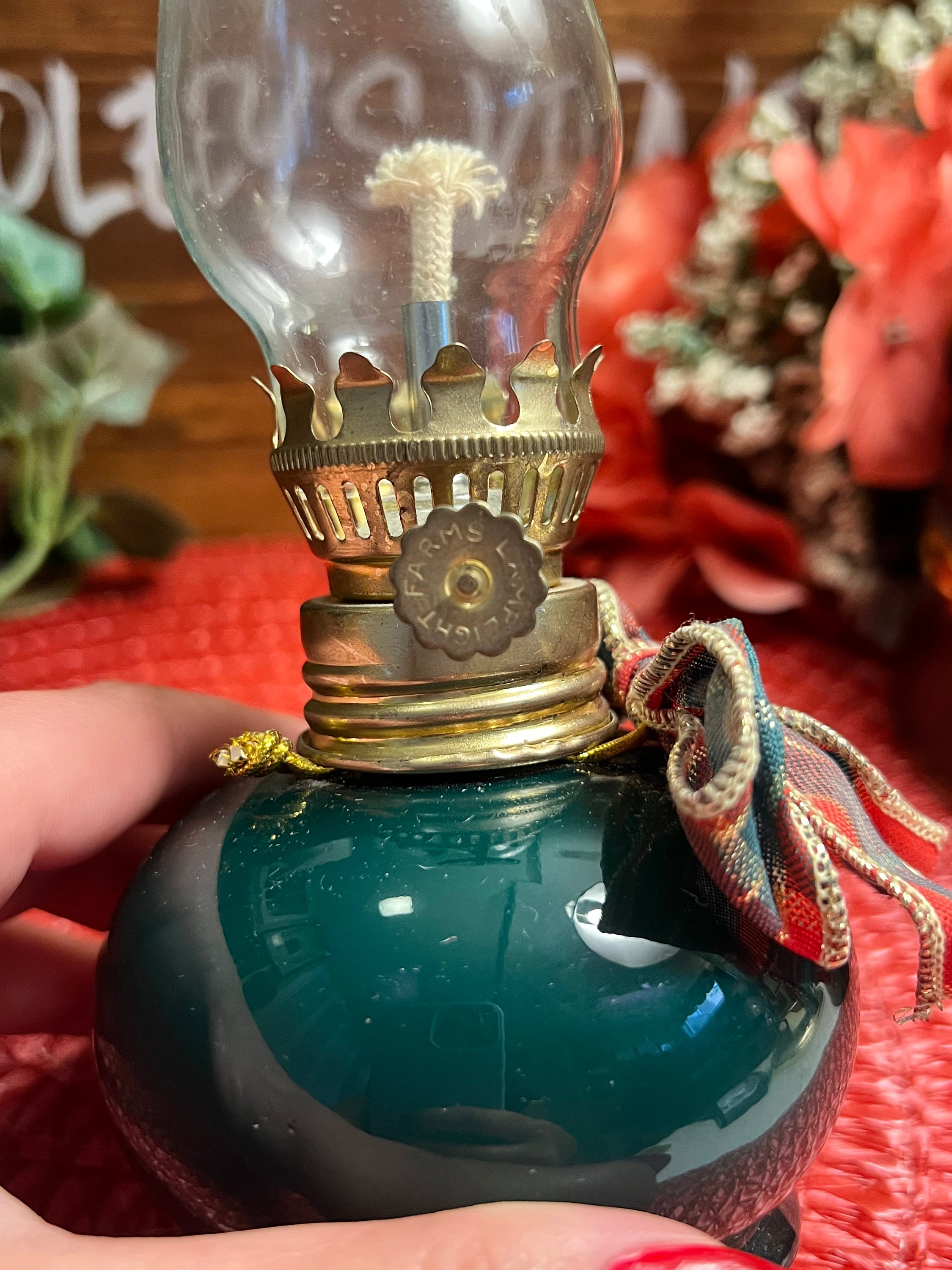 Vintage Lamplight Farms Glass Oil Lamp. - Etsy