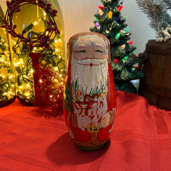 Santa Nesting Dolls - Etsy