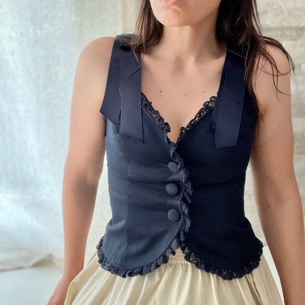 Blue Lace Bustier - Etsy